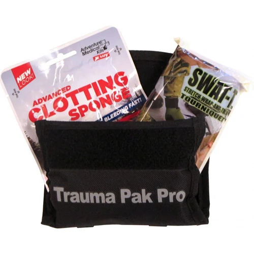 TRAUMA PACK PRO WITH QUIKCLOT & SWAT-T - BLACK - Stronghold Corp