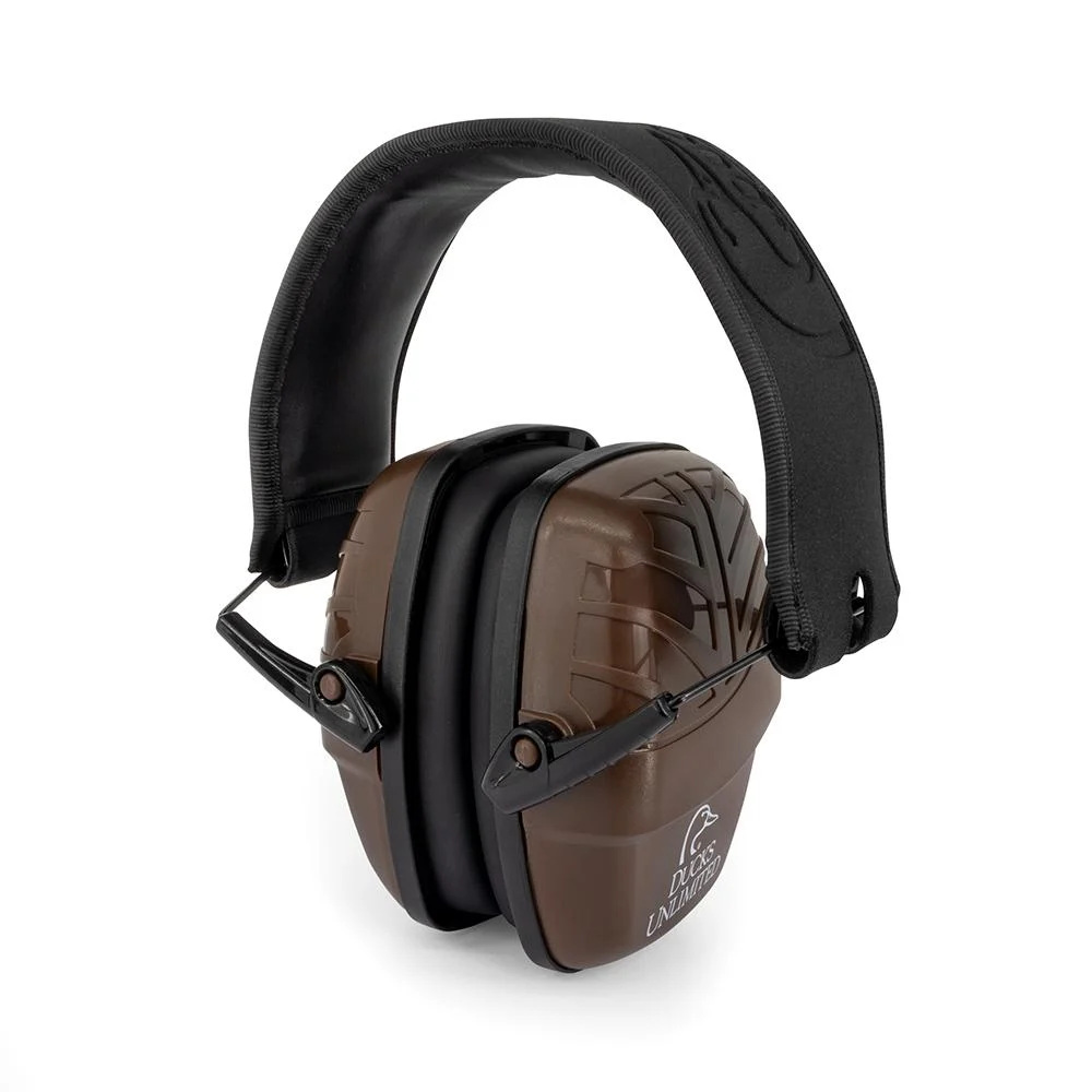 Ducks Unlimited Low Profile Passive Ear Muffs 23dB Brown - Stronghold Corp