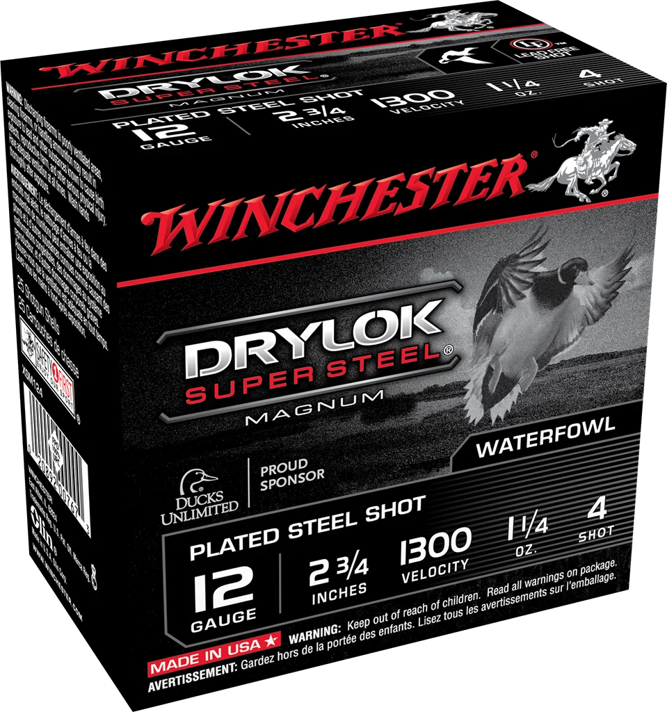 WINCHESTER DRYLOK STL MAG 12G 2-3/4' #4 1-1/4OZ 25RDS - Stronghold Corp