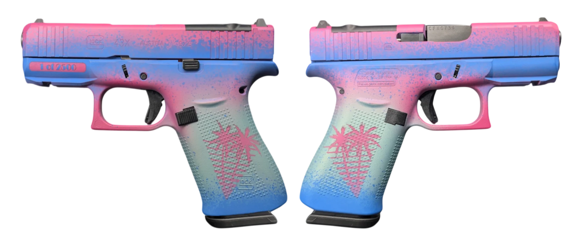 GLOCK 43X MOS MIAMI 9MM PISTOL 3.39" FXD 5.5lb 2-10RD MAGS - Stronghold ...
